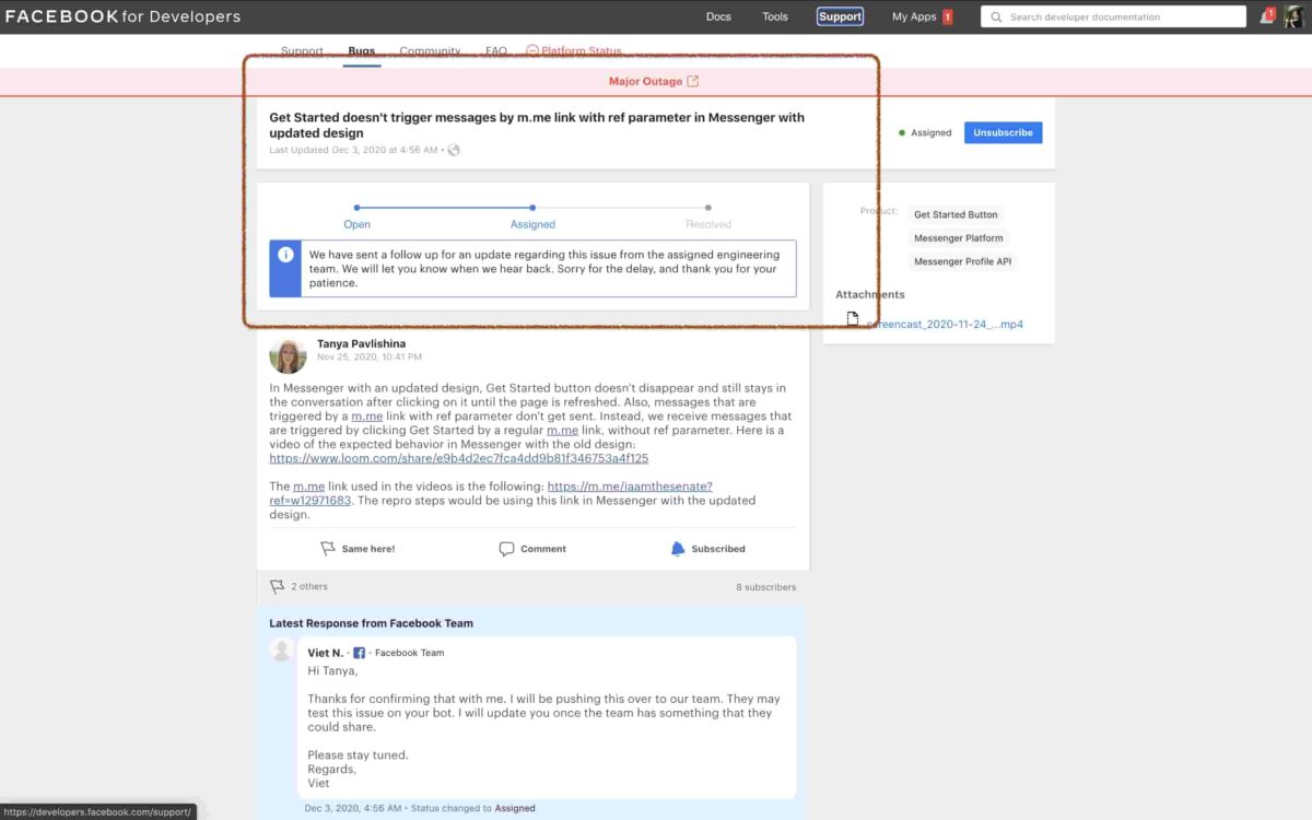 ⚠️ 緊急更新 – 新版本的桌面版 Messenger bugs對聊天機器人的影響 - Botsnova